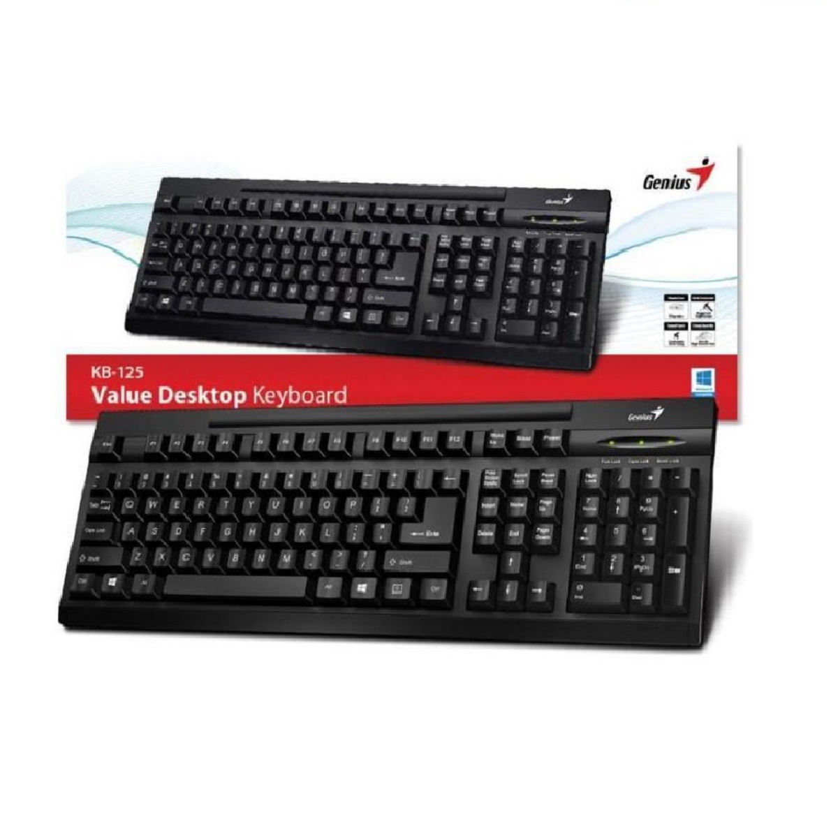 Teclado USB KB-125 Black Genius | Lang Tecnologia