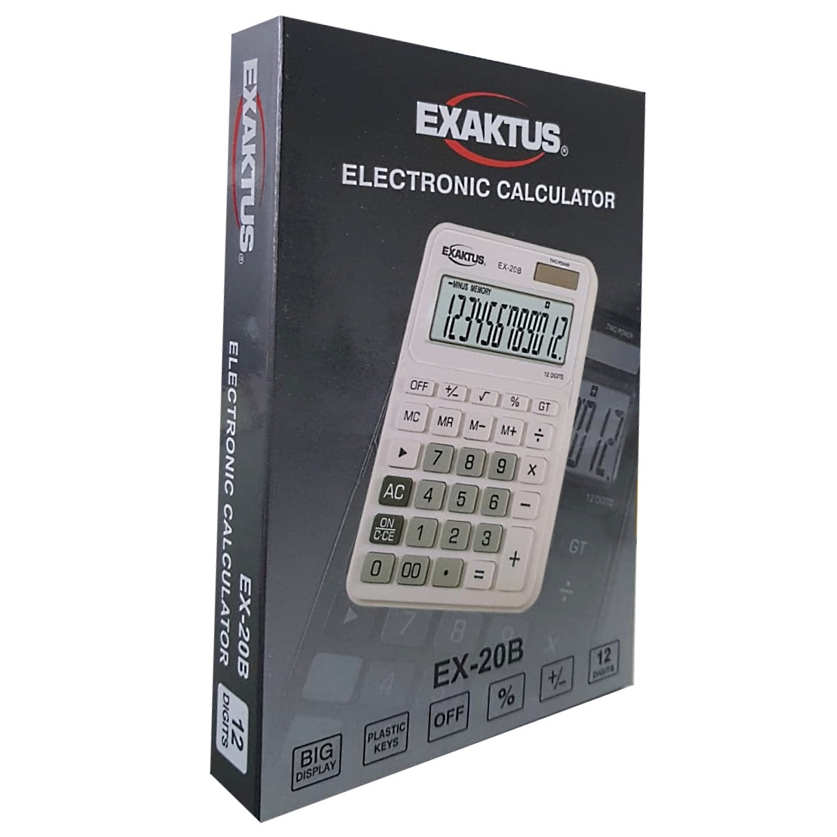 Calculadora EX-20B Blanco Exaktus | Lang Tecnologia