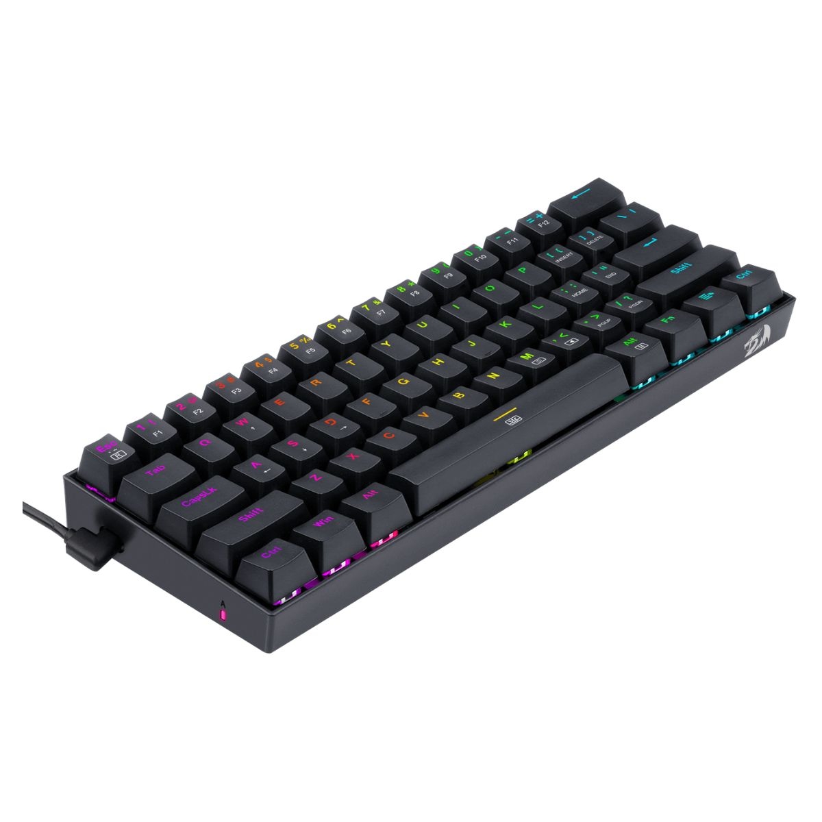 Teclado Mecanico Gamer RGB Dragonborn Switch Marron Negro Redragon ...