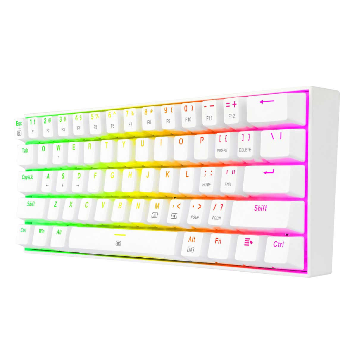 Teclado Mecanico Gamer RGB Dragonborn Switch Marron Blanco Redragon ...