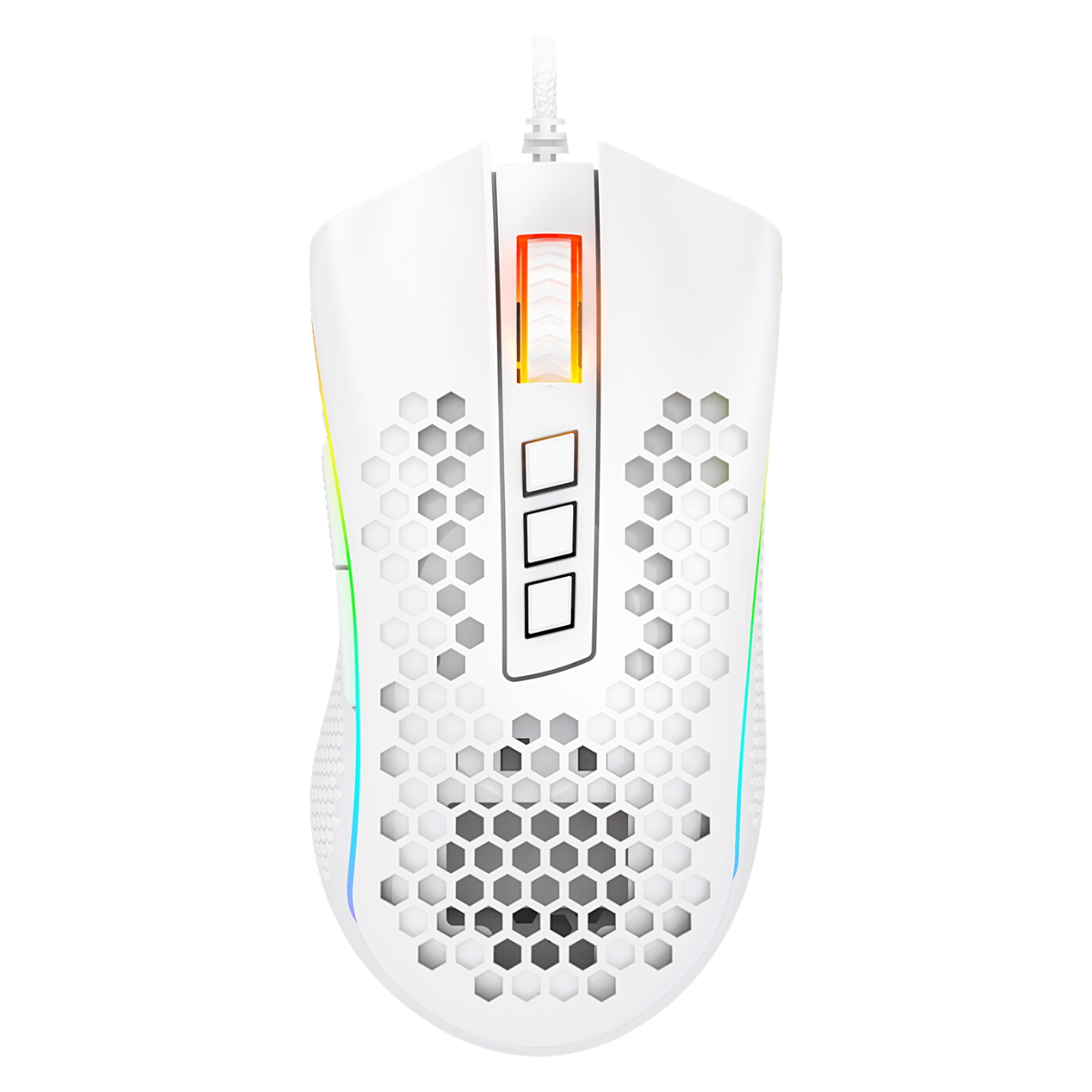 Mouse Gamer RGB Storm Elite M988 Blanco Redragon | Lang Tecnologia