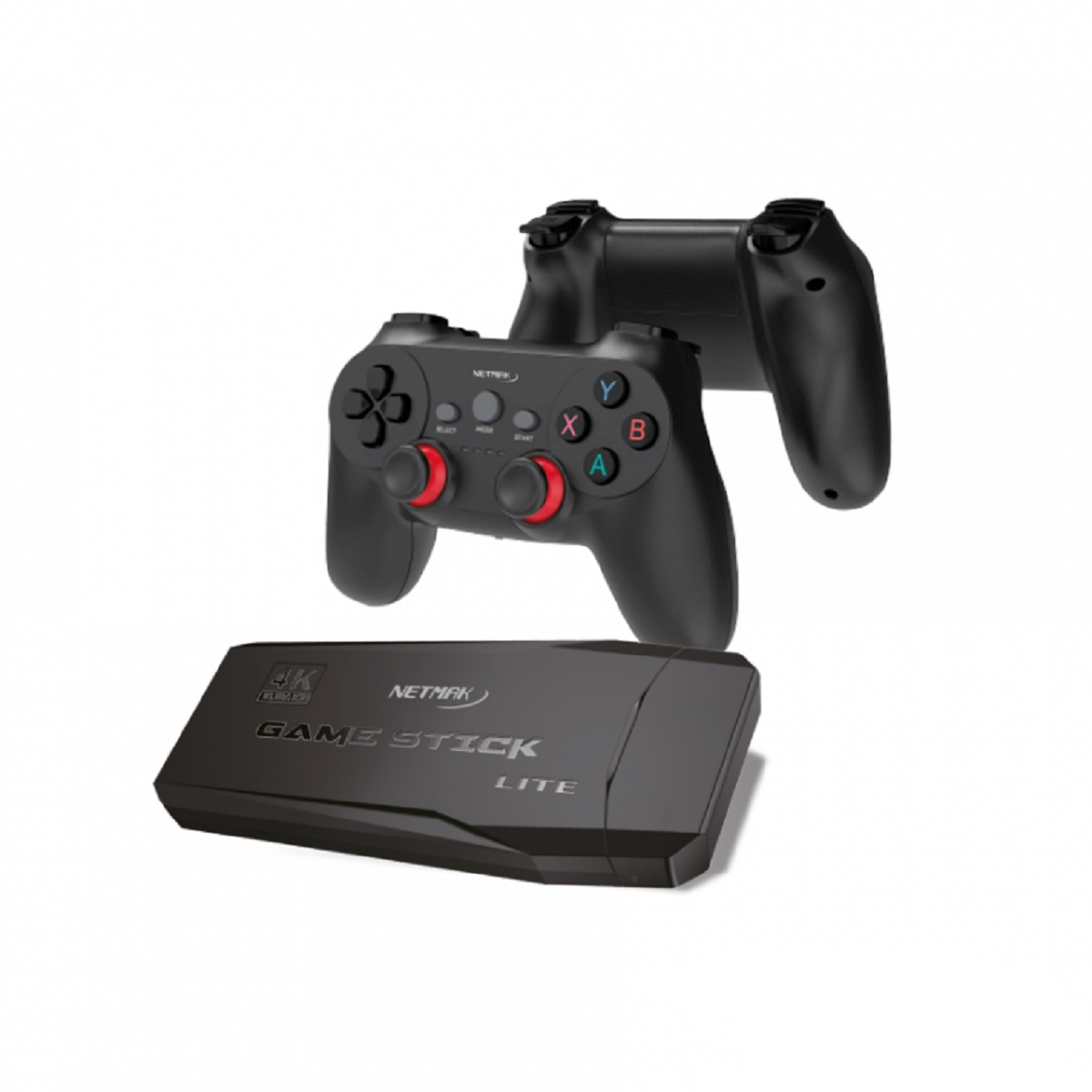 Consola Game Stick 4K Con 2 Joysticks Inalambricos Negro M8 Netmak ...